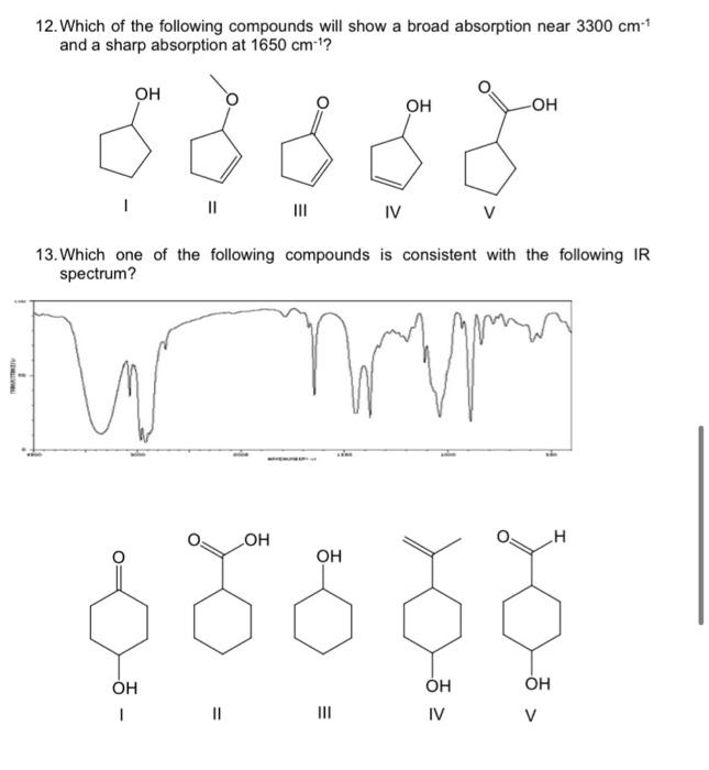 Solved 8. For the following IR spectrum determine if it is | Chegg.com