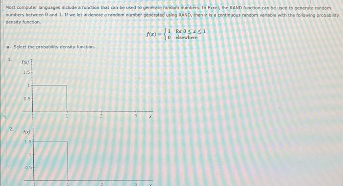 Solved Most computer languages include a function that can | Chegg.com