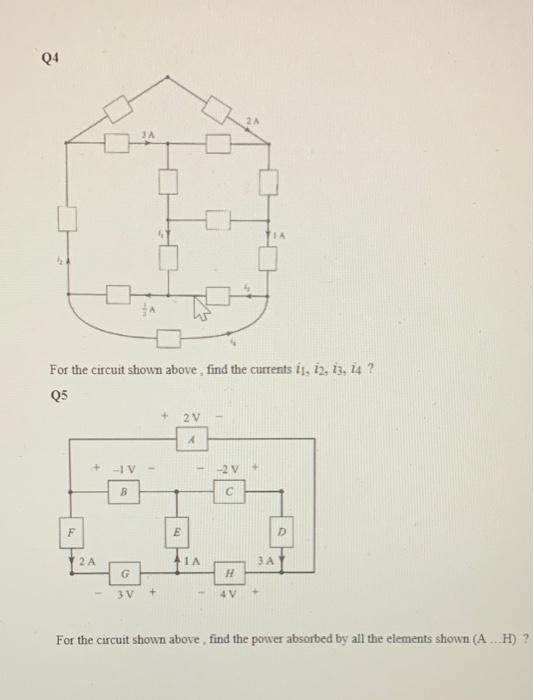 Solved For the circuit shown above, find the currents | Chegg.com