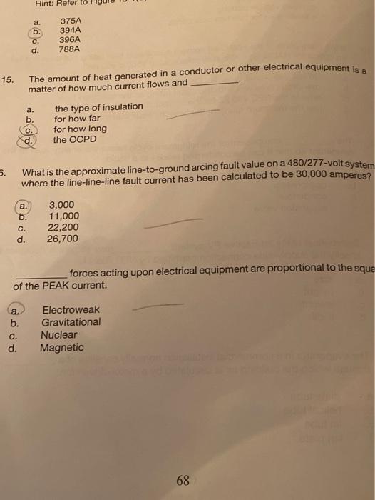 Solved What is the approximate line-to-griund arcing fault | Chegg.com