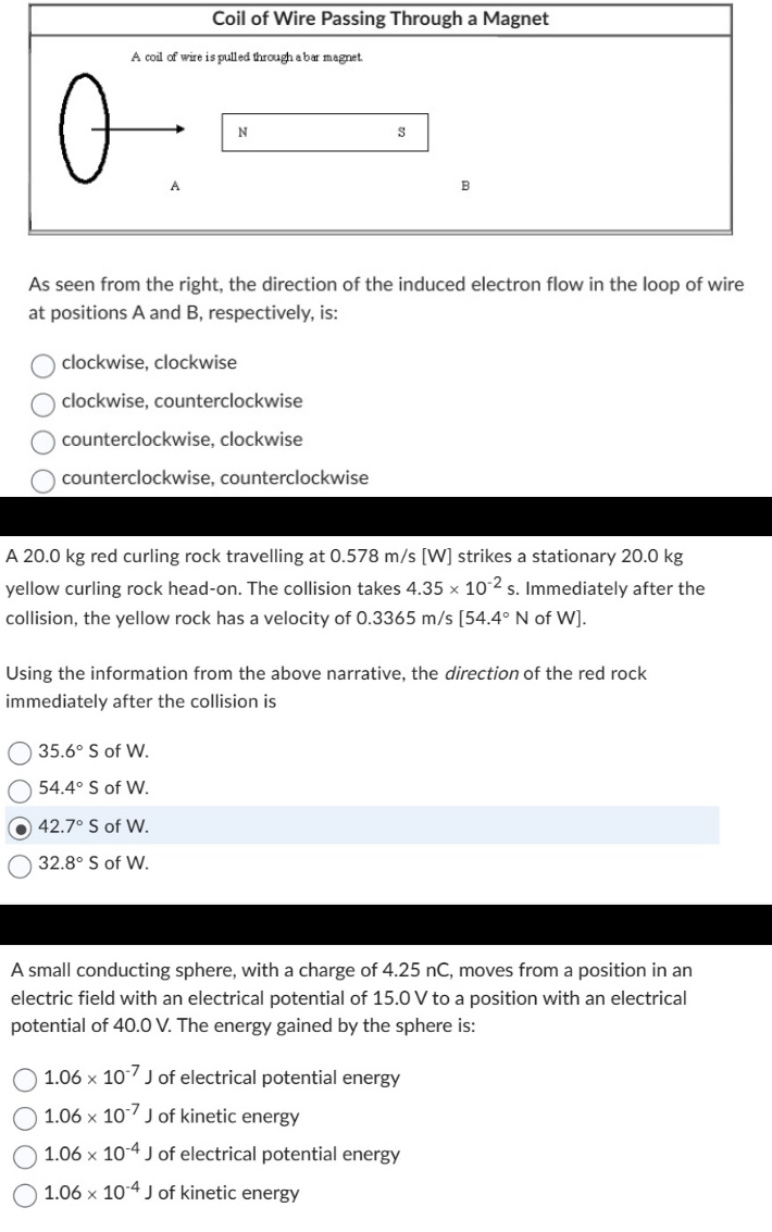 Solved Coil of Wire Passing Through a MagnetA coil of wire | Chegg.com