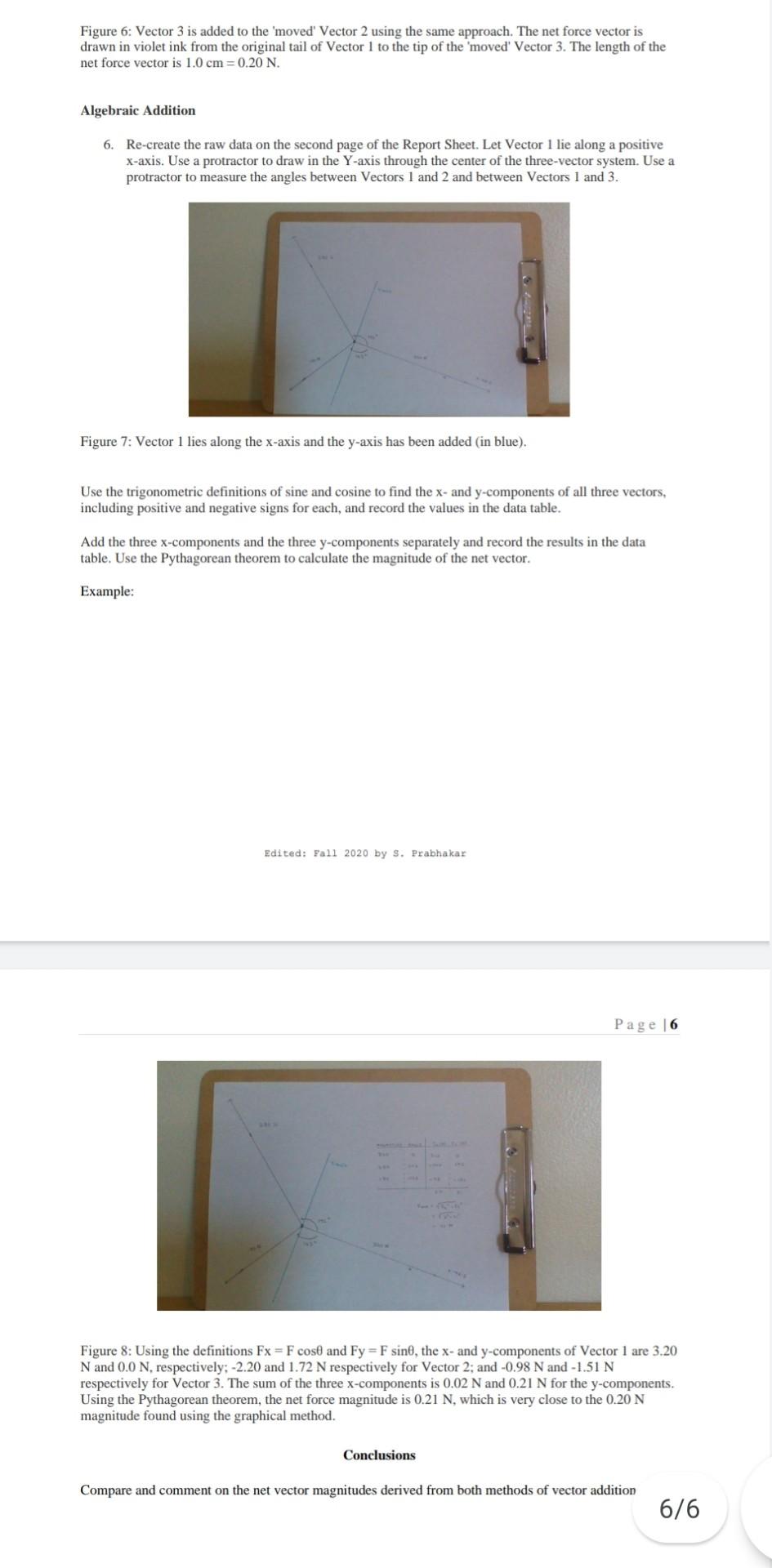 Solved Report Sheet Vector Addition Data: Graphical | Chegg.com