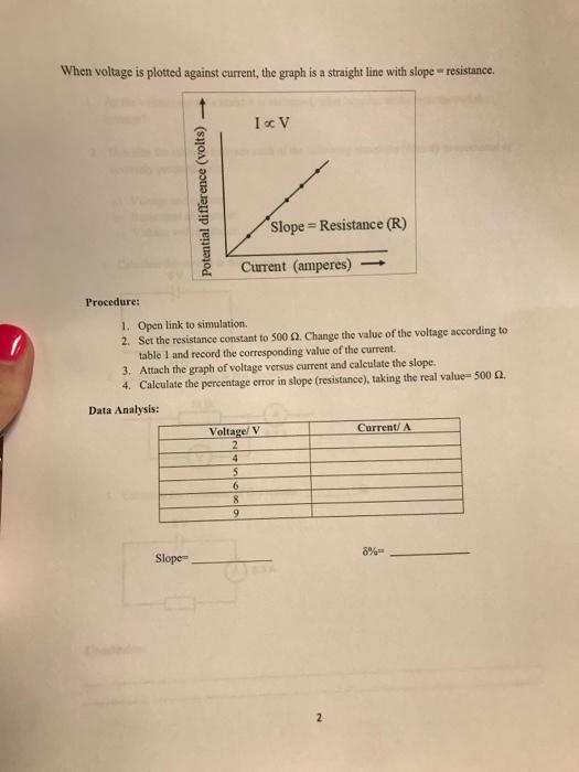 Solved PHET Experiment Title: Ohm's Law Objectives: 1) Use | Chegg.com