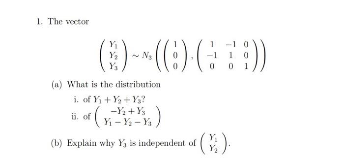 Solved 1. The vector | Chegg.com