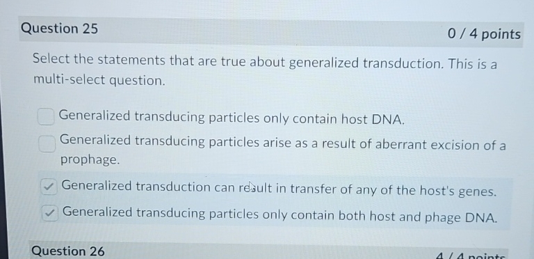 Solved Question 2504 ﻿pointsSelect the statements that are | Chegg.com