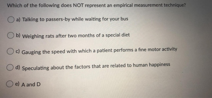 Solved Which of the following does NOT represent an | Chegg.com