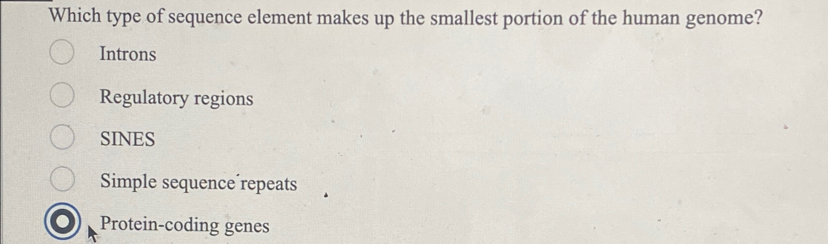 Solved Which type of sequence element makes up the smallest | Chegg.com