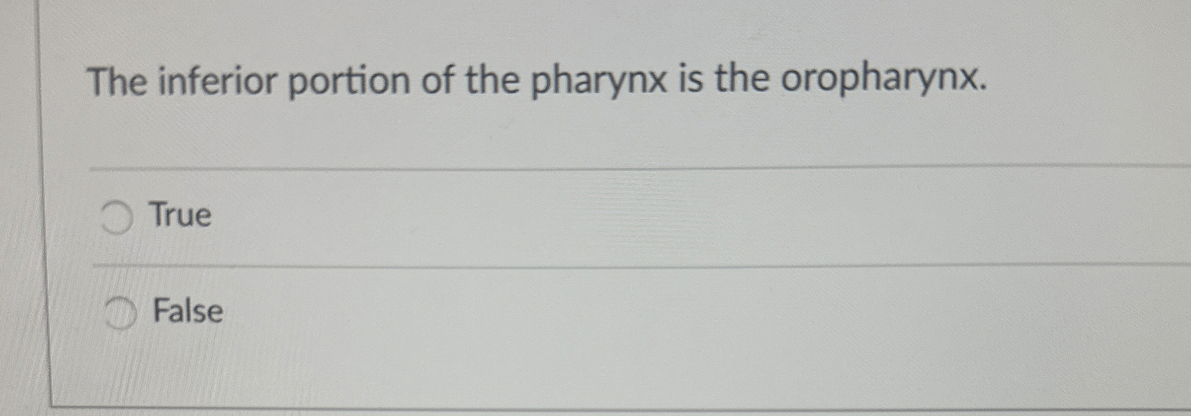 Solved The inferior portion of the pharynx is the | Chegg.com
