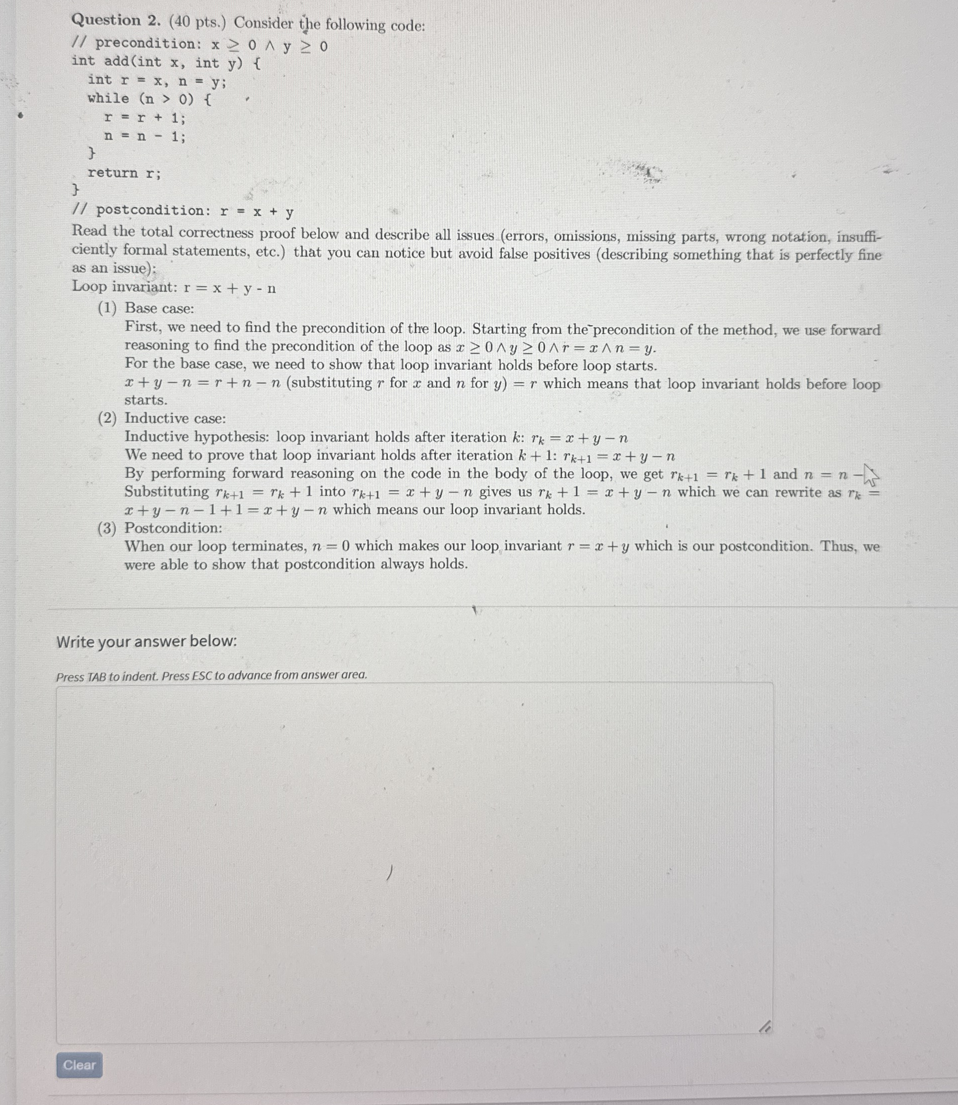 Solved Question 2. ( 40 ﻿pts .) ﻿Consider the following | Chegg.com