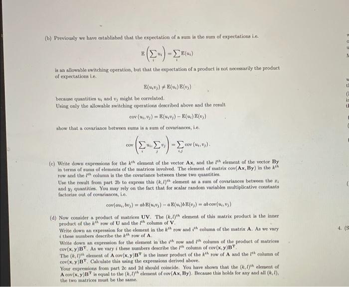 Solved 2. (Homework) Consider the pair of random vectors | Chegg.com