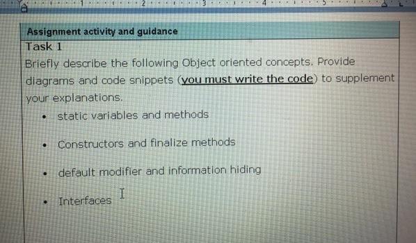 Solved 2 Assignment activity and guidance Task 1 Briefly | Chegg.com