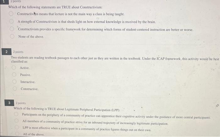 Solved Which of the following statements are TRUE about | Chegg.com