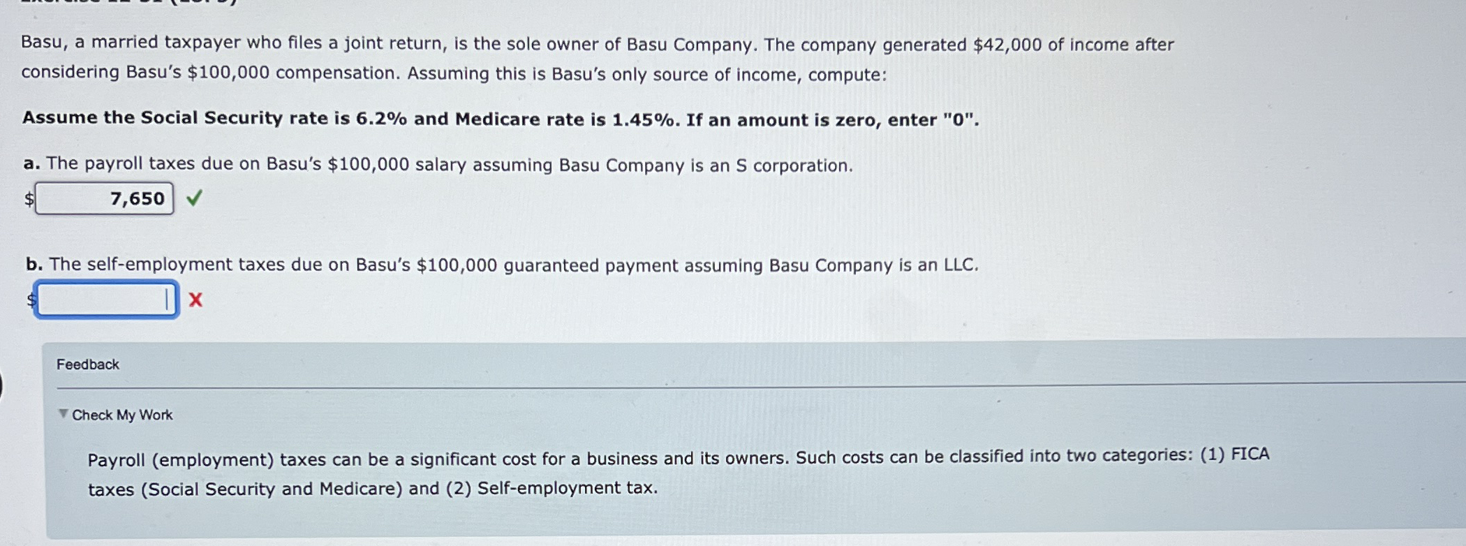 Solved Basu, a married taxpayer who files a joint return, is | Chegg.com