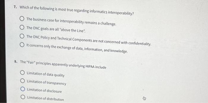 Solved 1. The "upper level" of the informatics stack: | Chegg.com