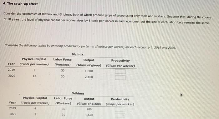 Solved 4. The catch-up effect Consider the economies of | Chegg.com