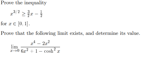 Solved Prove the following inequalities: (a) | Chegg.com