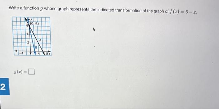 Solved Write a function g whose graph represents the | Chegg.com