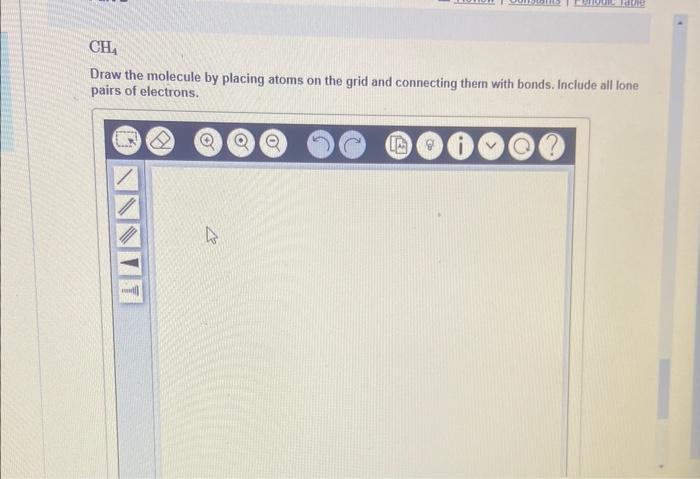 Solved Draw the molecule by placing atoms on the grid and | Chegg.com