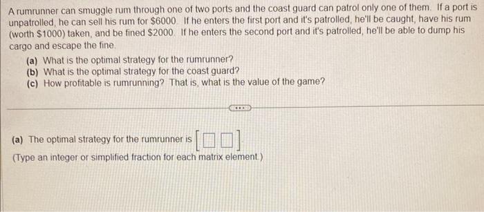 Solved i also need the strategy for the cosst guard and how | Chegg.com