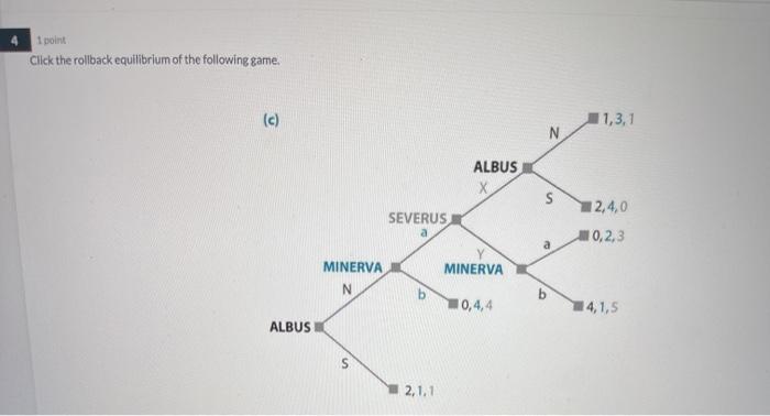 Solved 1 point Click the rollback equilibrium of the | Chegg.com
