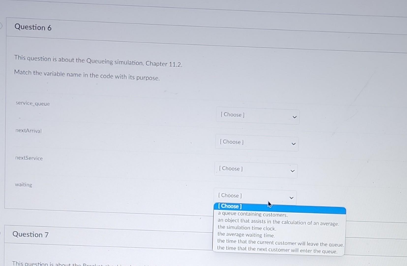Solved This question is about the Queueing simulation, | Chegg.com