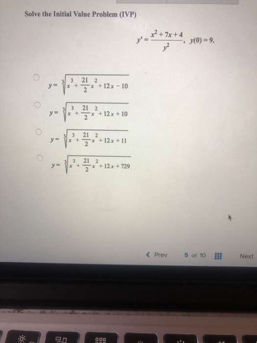 Solved Solve the Initial Value Problem (IVP) x? + 7x + 4 y' | Chegg.com