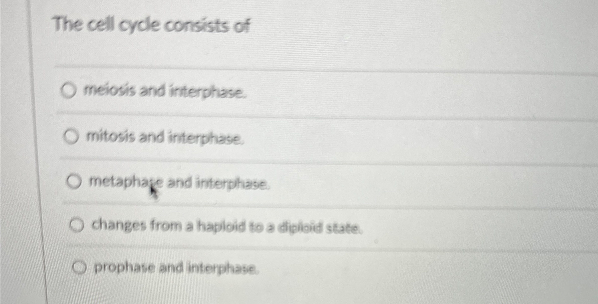 Solved The cell cycle consists ofq,meiosis and | Chegg.com