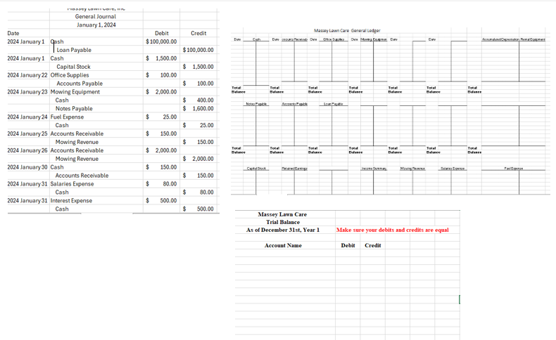 Solved Use the attached excel file and1) ﻿post each of the | Chegg.com