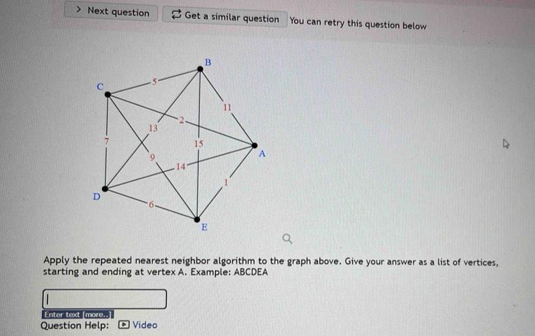Solved Get a similar question You can retry this question | Chegg.com