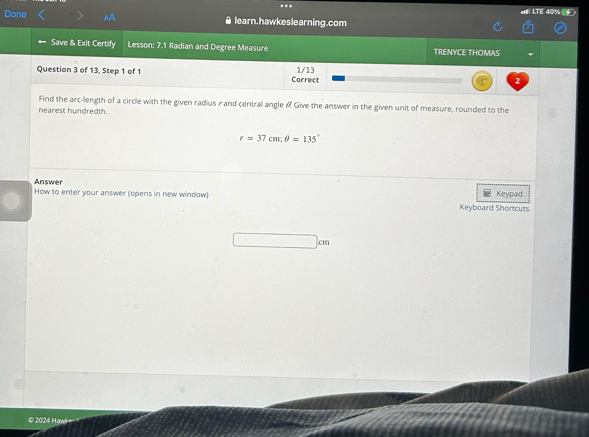 Solved DoneAAO learn.hawkeslearning.comSave & Exit | Chegg.com