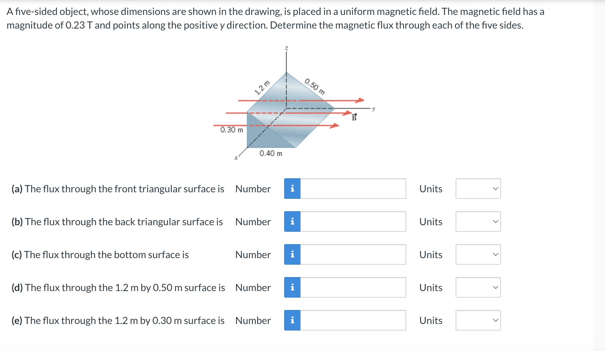 Solved A five-sided object, whose dimensions are shown in | Chegg.com