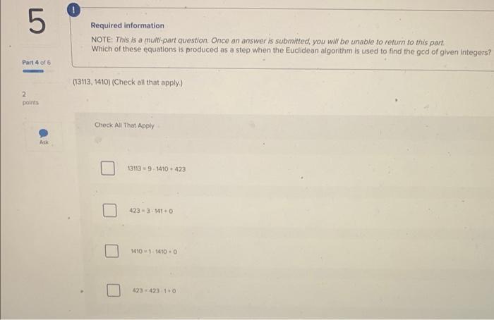 Solved Required Information Note This Is A Multi Part