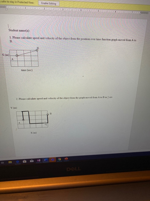 Solved safer to stay in Protected View Enable Editing | Chegg.com