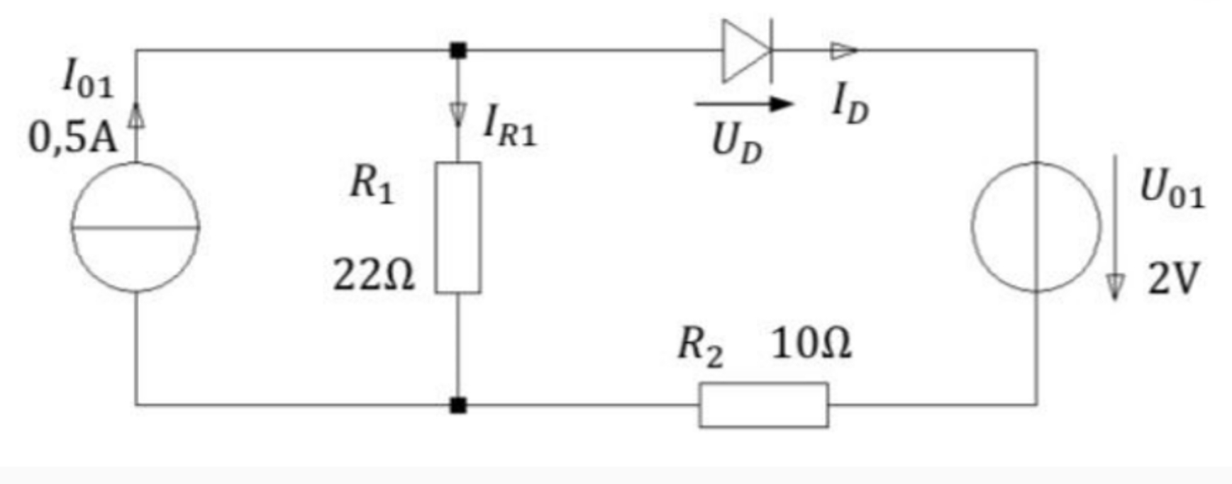 Given is a circuit with diode.Diode: Voltage diode | Chegg.com