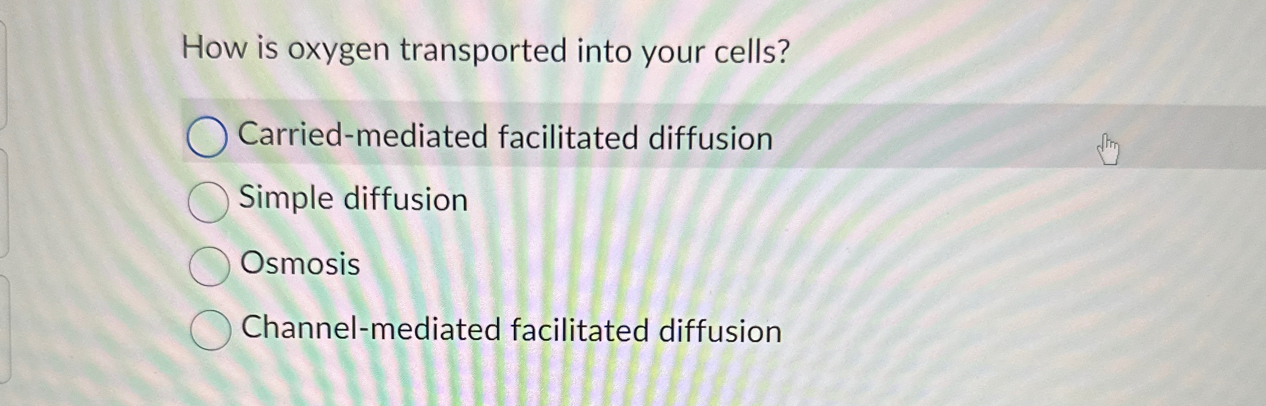 Solved How is oxygen transported into your | Chegg.com