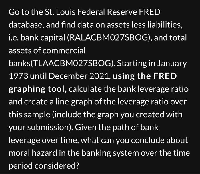 Solved Go to the St. Louis Federal Reserve FRED database, | Chegg.com