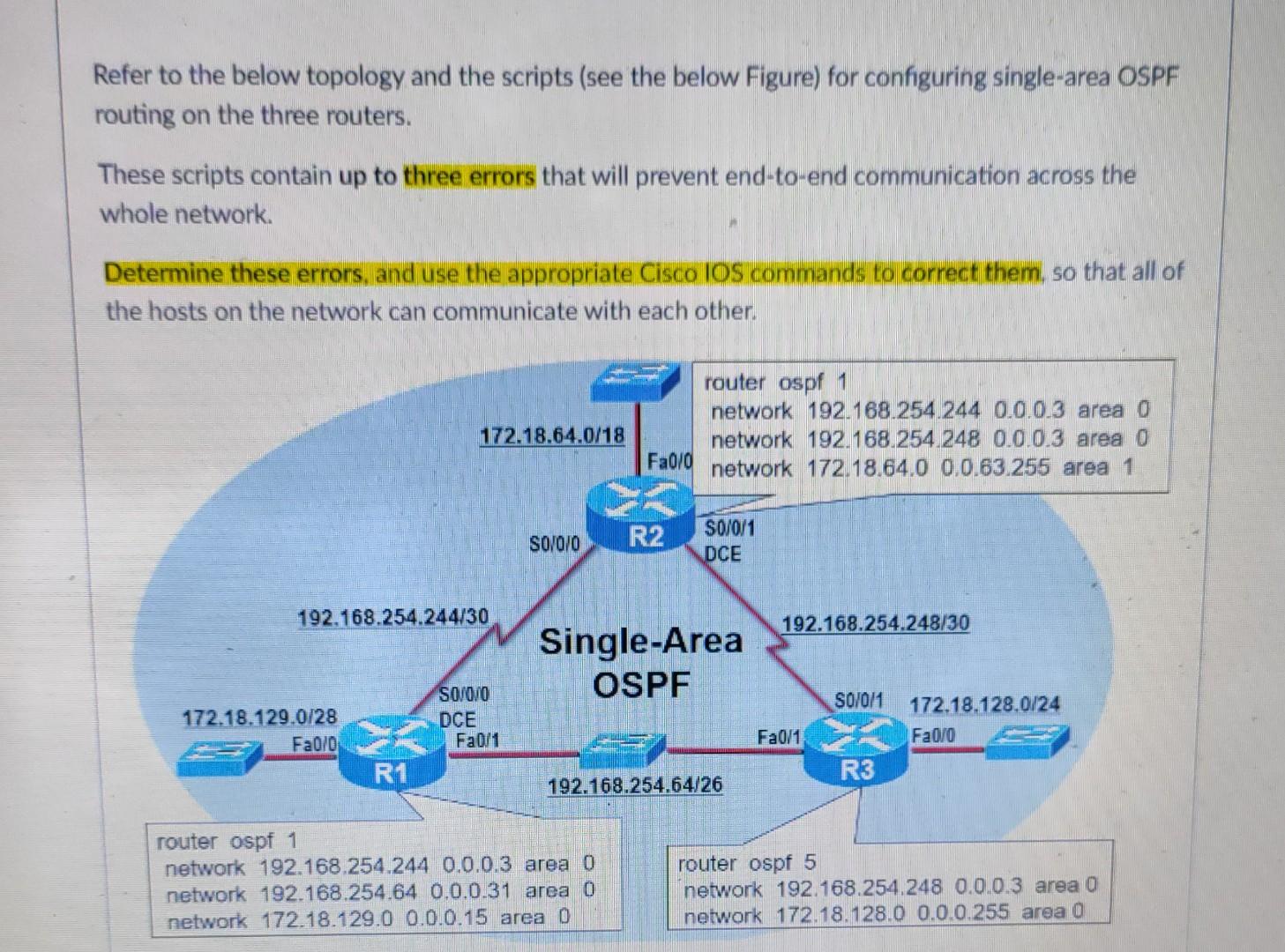Solved Refer to the below topology and the scripts (see the | Chegg.com