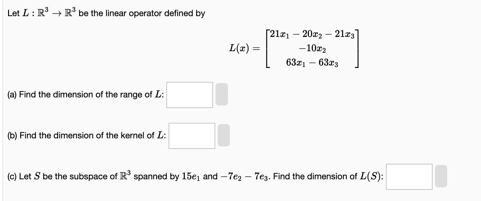 Solved Let L:R3→R3 ﻿be the linear operator defined | Chegg.com