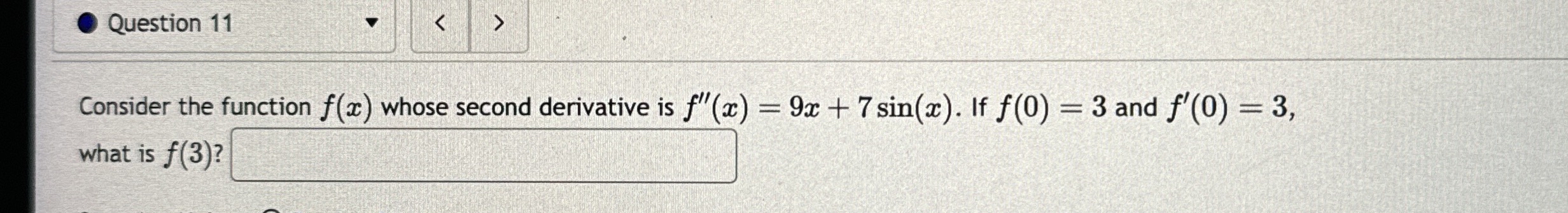 Solved Question 11Consider the function f(x) ﻿whose second | Chegg.com