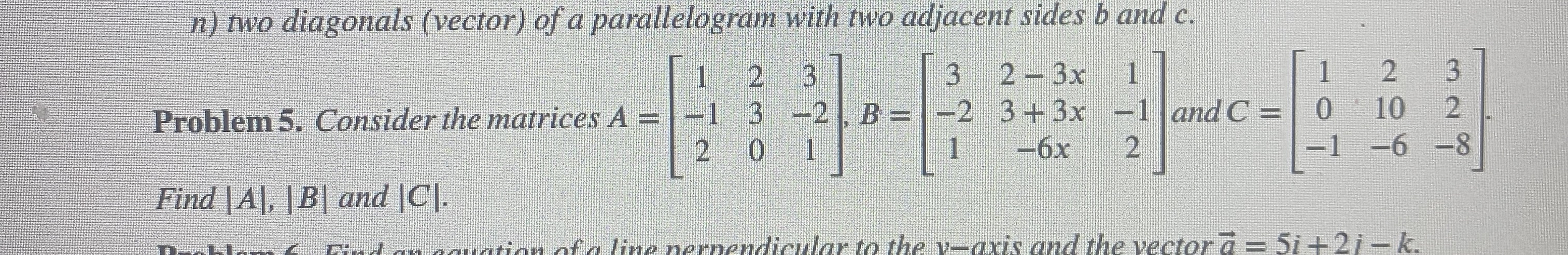 Solved n) ﻿two diagonals (vector) ﻿of a parallelogram with | Chegg.com