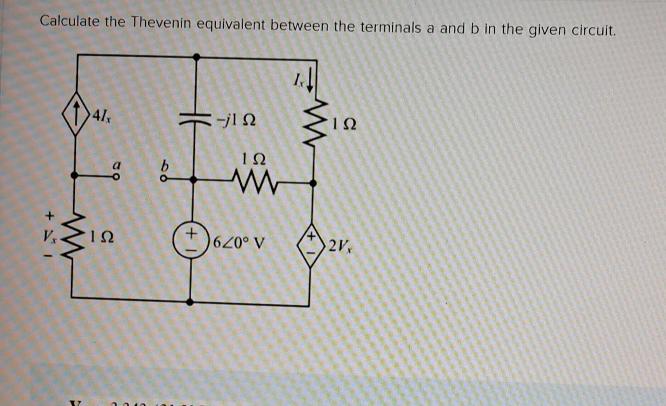 Solved Calculate the Thevenin equivalent between the | Chegg.com