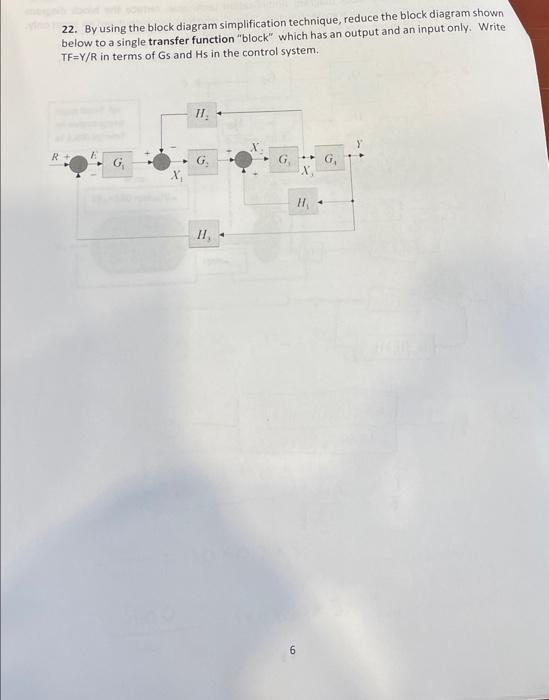 Solved vino 22. By using the block diagram simplification | Chegg.com