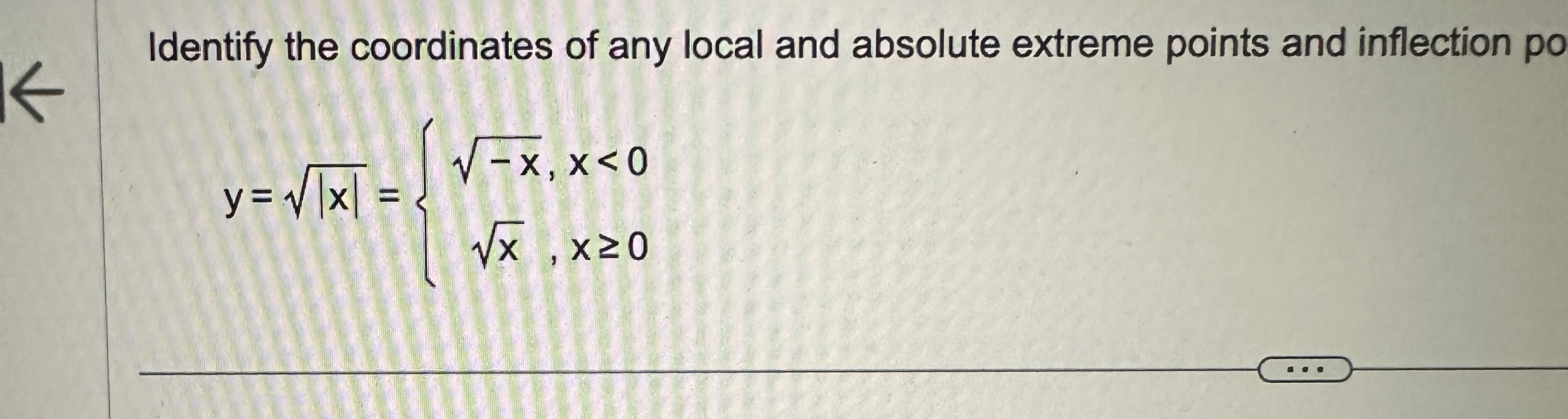 Solved Identify the coordinates of any local and absolute | Chegg.com
