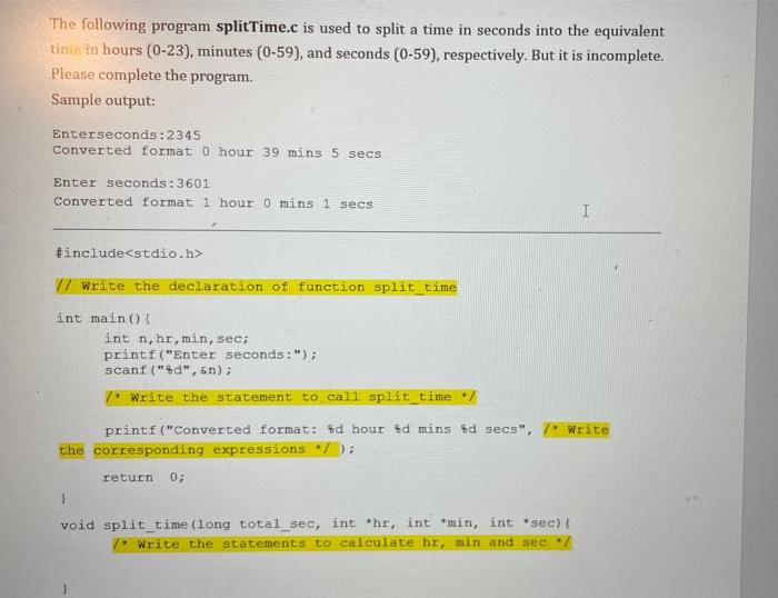 Solved please provide me the code that give the output | Chegg.com