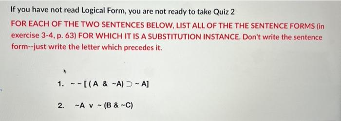 If you have not read Logical Form, you are not ready | Chegg.com