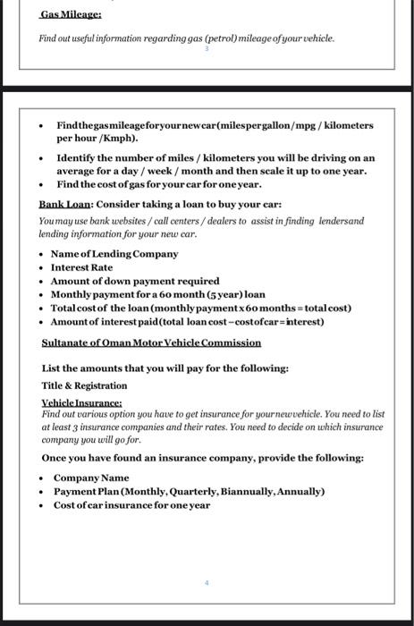 Topic 1: Buying a Car By theend of | Chegg.com