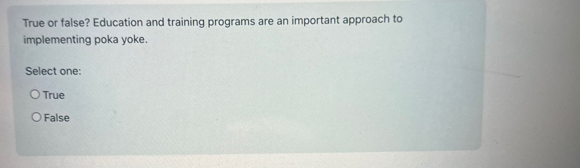 Solved True or false? Education and training programs are an | Chegg.com
