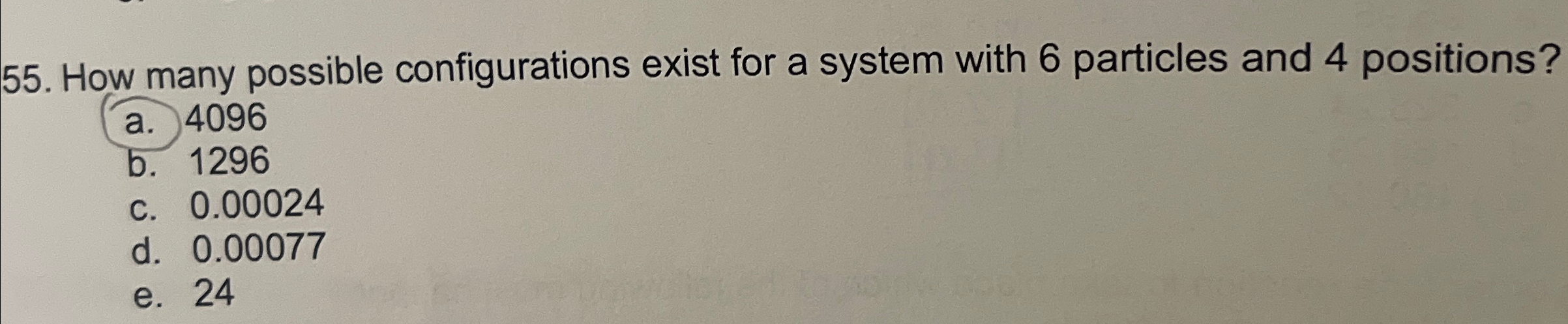 Solved How many possible configurations exist for a system | Chegg.com