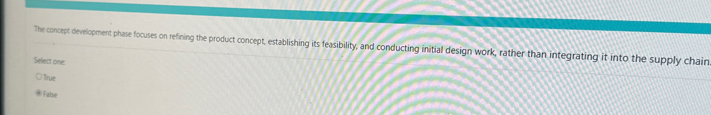 Solved The concept development phase focuses on refining the | Chegg.com