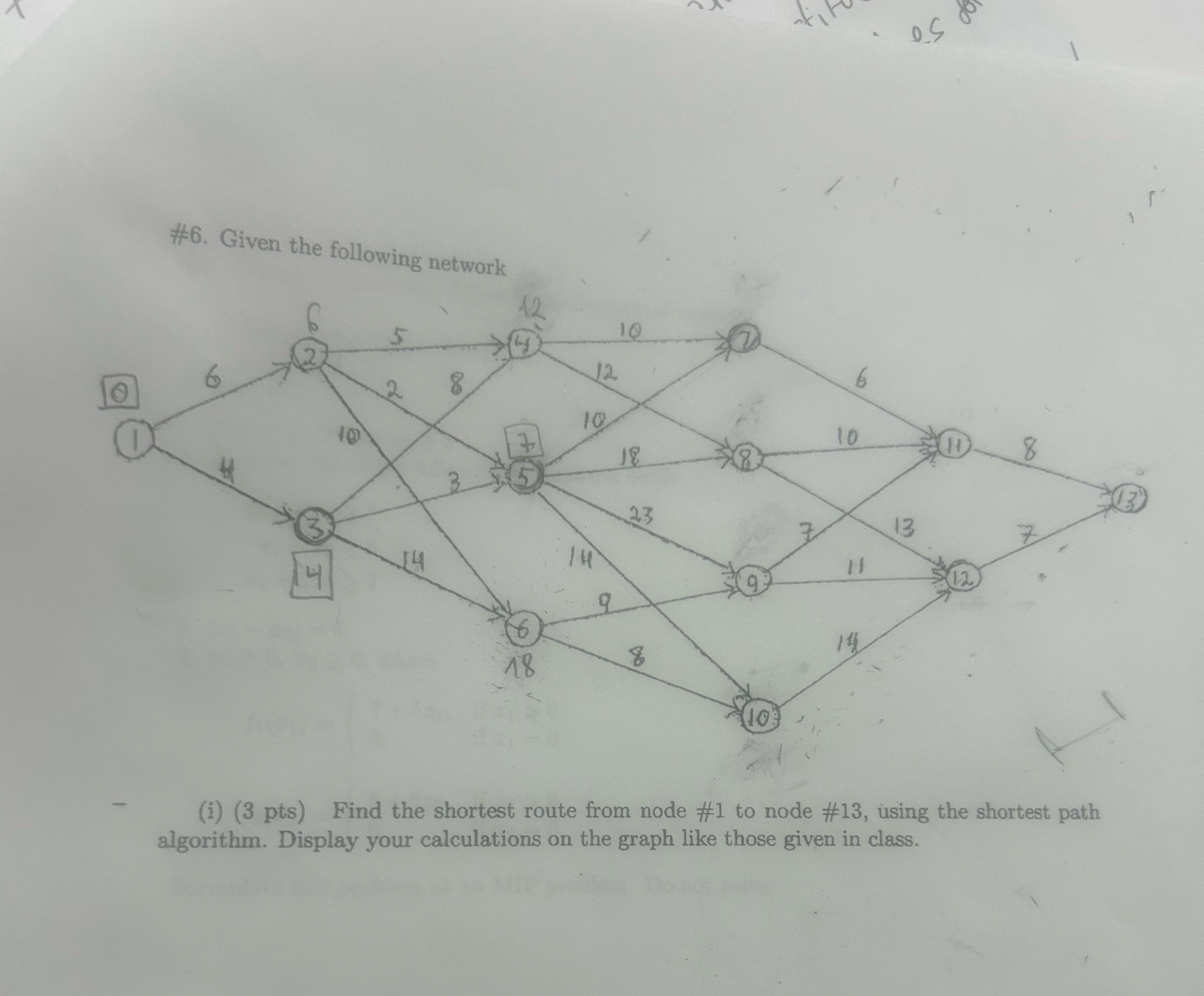 Solved #6. ﻿Given the followin(i) (3 ﻿pts) ﻿Find the | Chegg.com